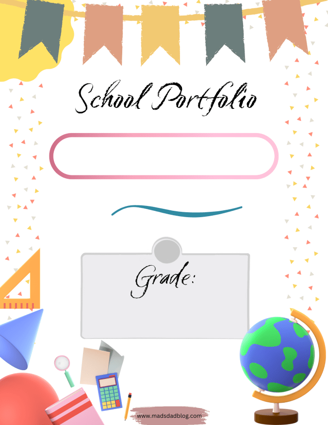 Creating a School Portfolio (with FREE Printable Coversheet) | Mads ...